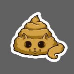 Poo Cat Sticker – CHUMP MAGIC